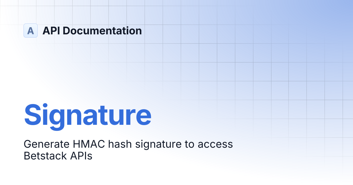 Signature | API Documentation